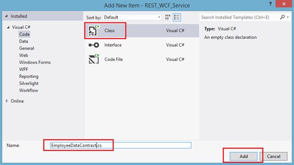 Create and Consume WCF Restful Service